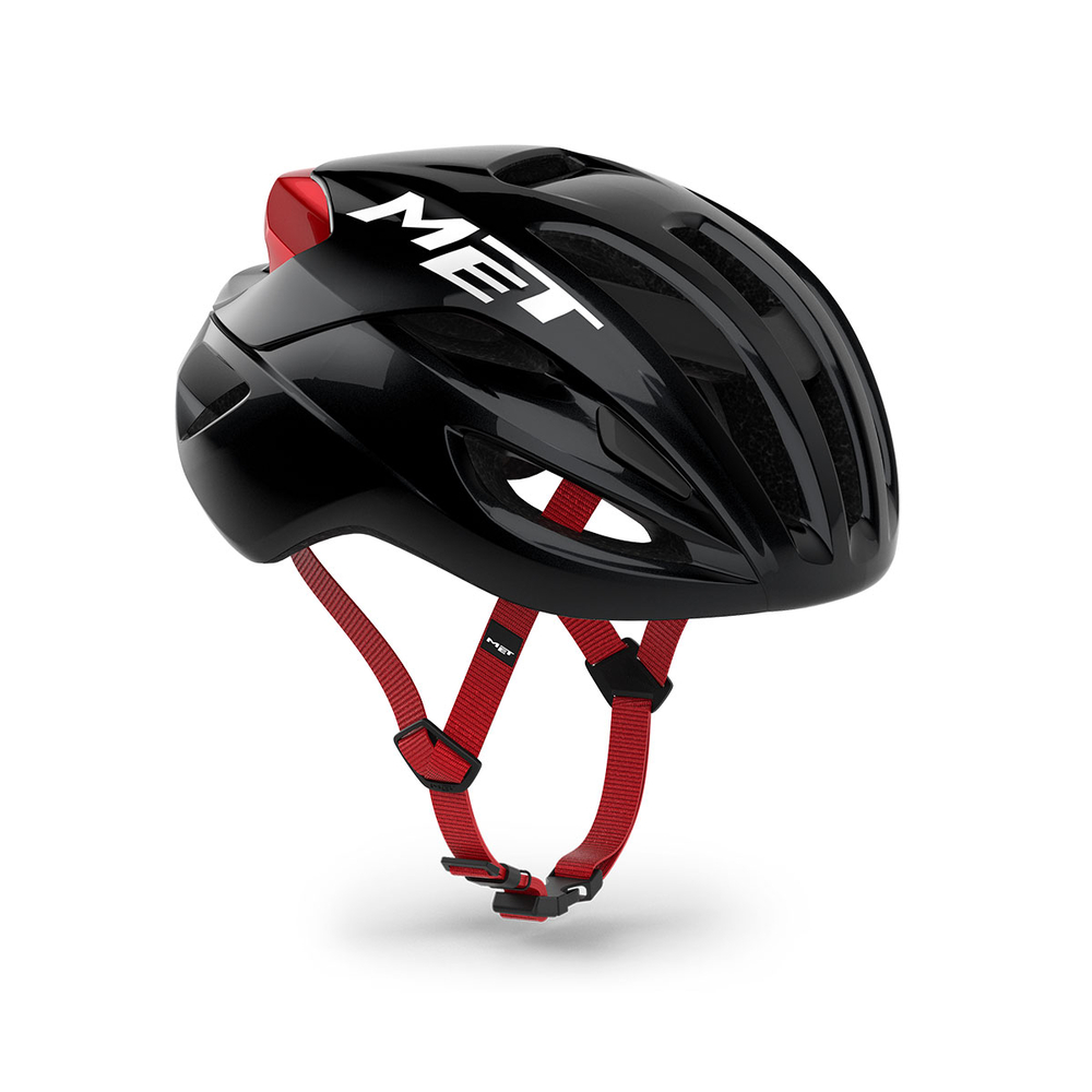Helmets : MET Rivale MIPS Helmet - Black Red | Glossy [NEW]